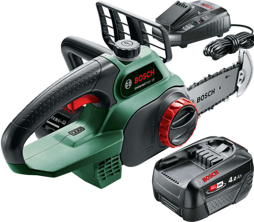Piła łańcuchowa akumulatorowa 18V CHAIN 18 UNIVERSAL Bosch 20 cm + akumulator 4,0 Ah | sklep z ...