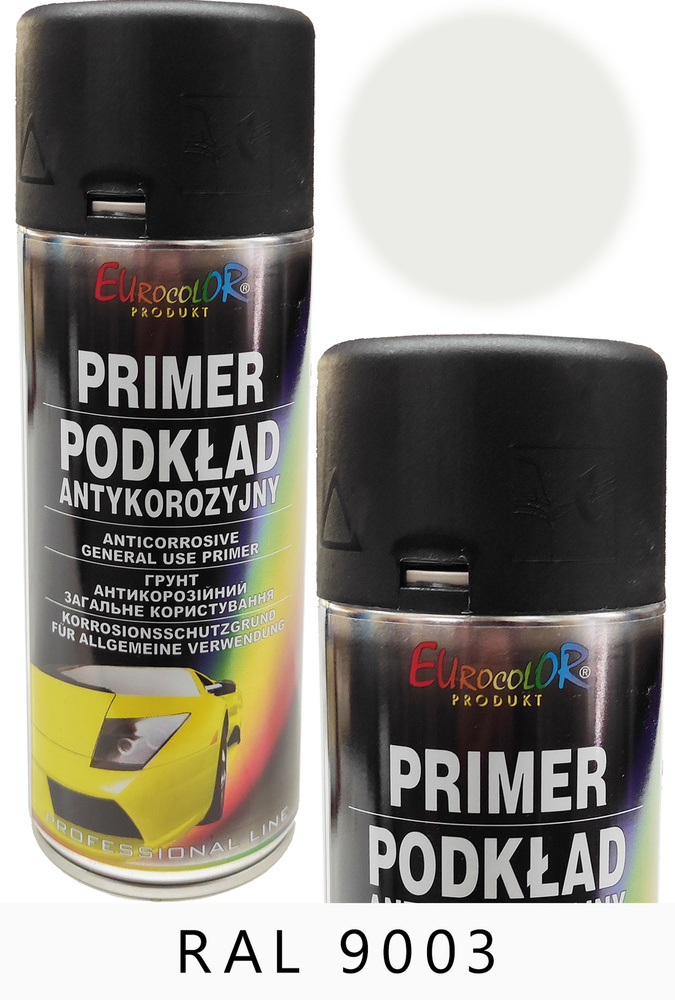 Farba podkład ftalowy antykorozyjny biały RAL 9003 EUROCOLOR 400 ml ...