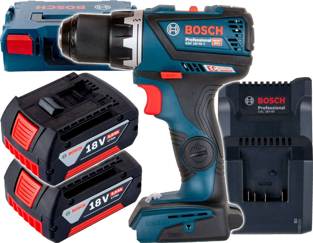 Wiertarko-wkrętarka akumulatorowa z silnikiem bezszczotkowym GSR 18V-60 ...